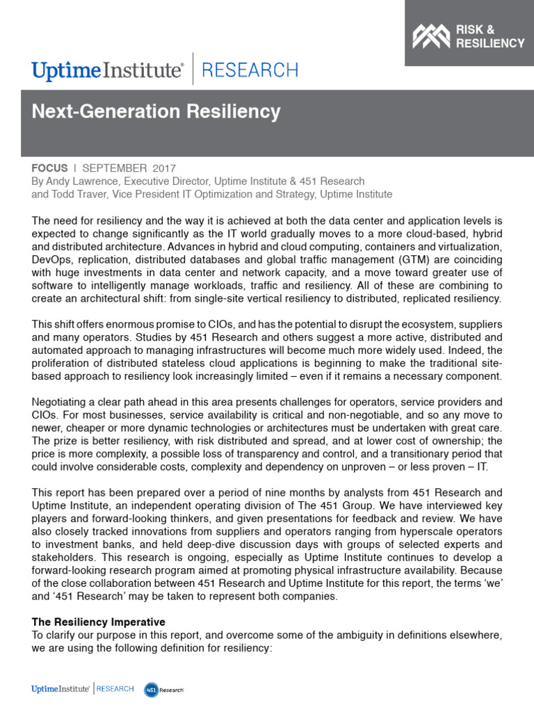 Next-Generation Resiliency | PDF | Cloud Computing | Database Transaction