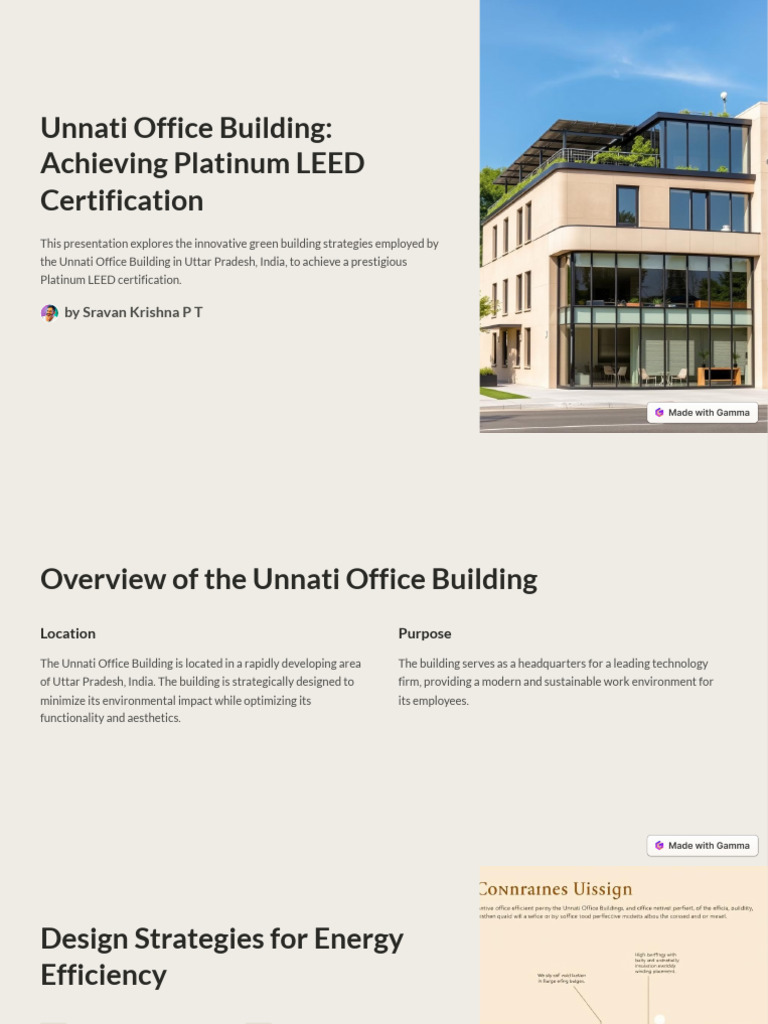 Unnati Office Building Achieving Platinum LEED Certification | PDF ...