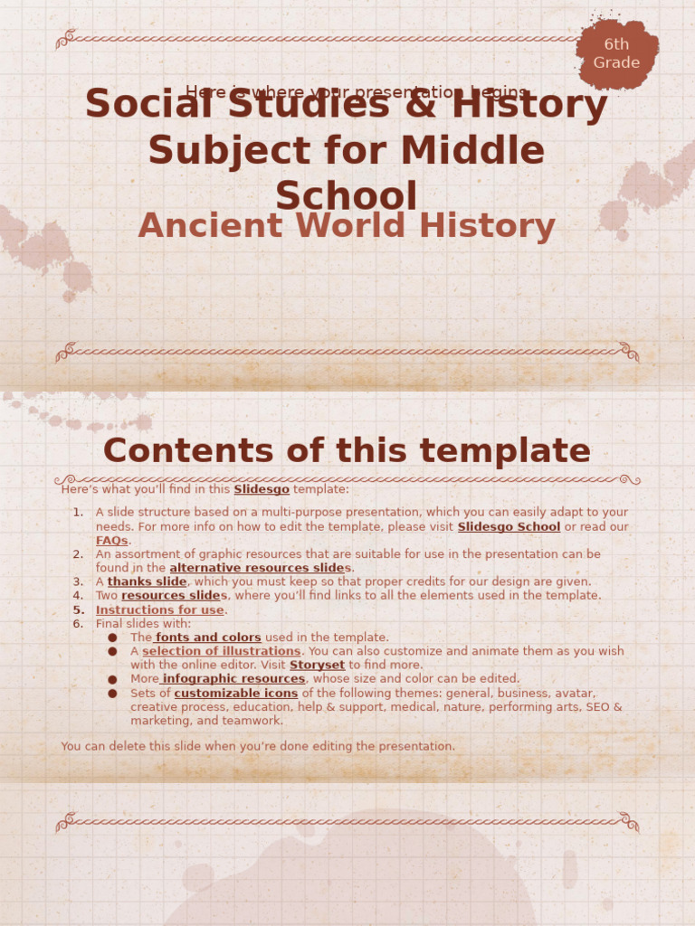 Social Studies & History Subject For Middle School - 6th Grade ...