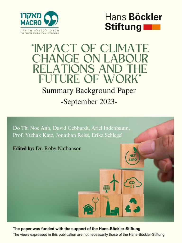Climate Change, /labour Relations and The Future of Work | PDF ...