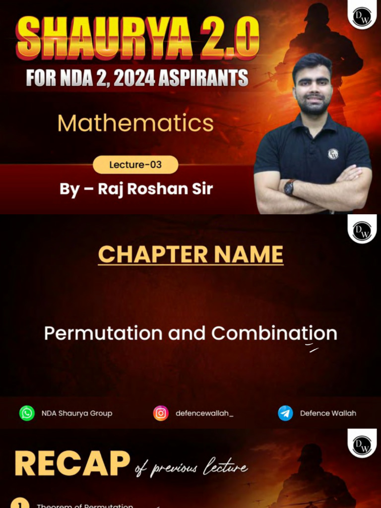 Permutation And Combination 03 _ Class Notes | PDF Permutation And Combination 03 _ Class Notes | PDF