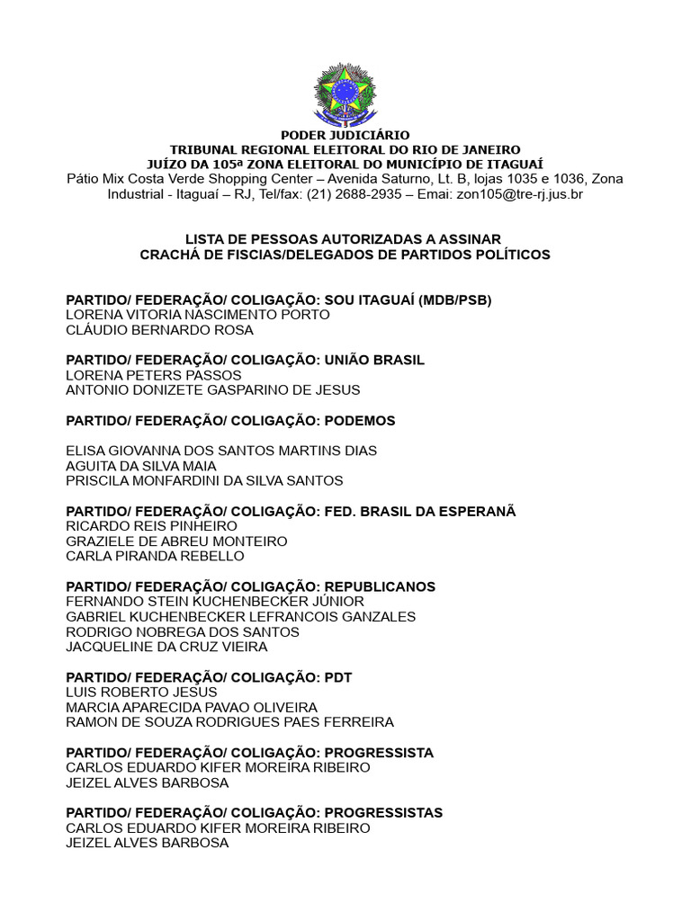 Autorizados A Assinar Crachá-1 | PDF