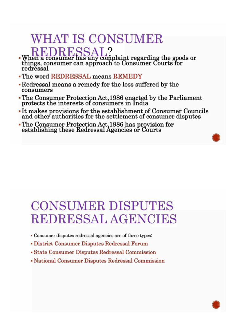 Consumer Council and Redressal Agencies | PDF