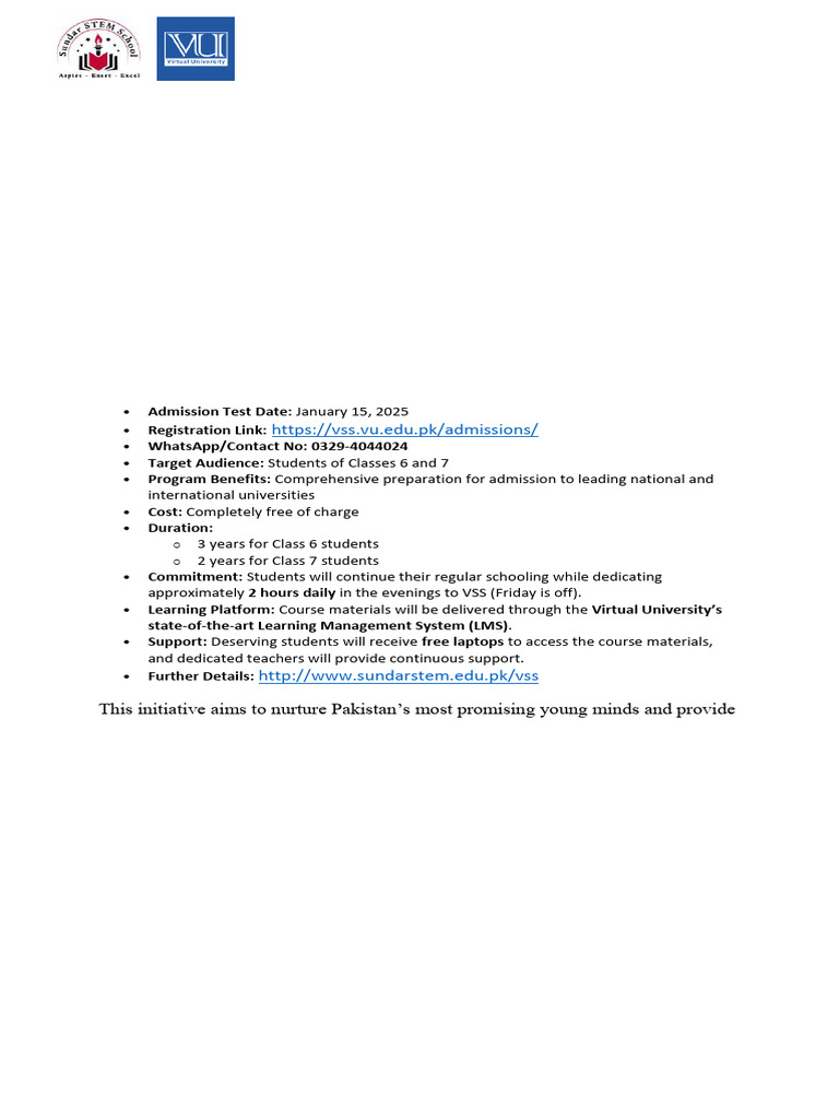 Virtual STEM School for Top Students | PDF