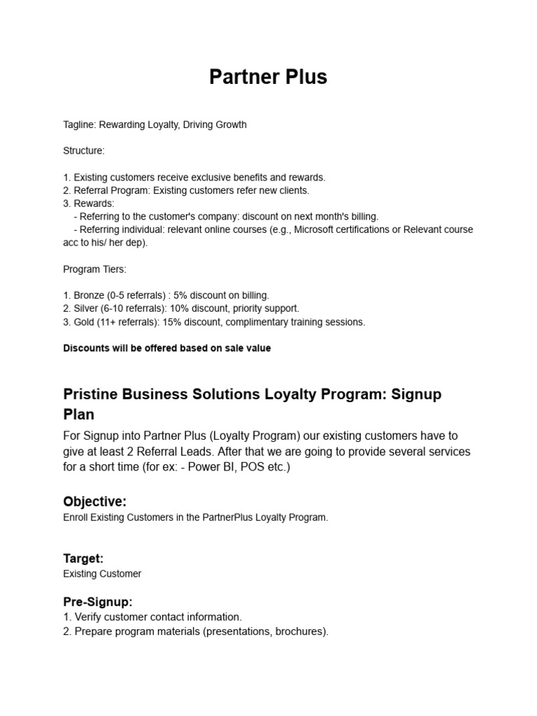 Partner Plus | PDF | Loyalty Program | Marketing