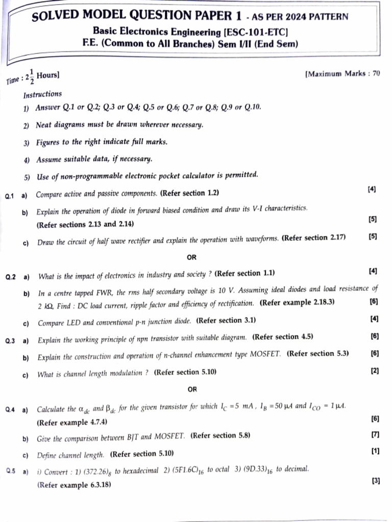 Question Papers To Solve in Assignment Book | PDF | Rectifier | Computer Engineering