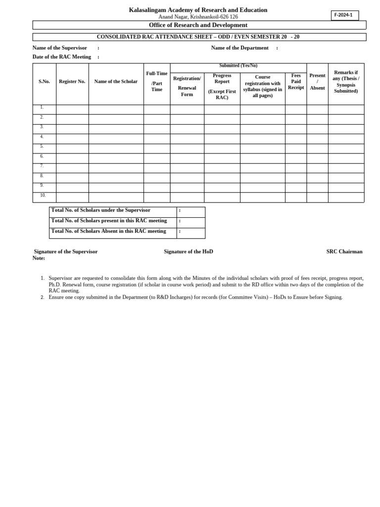 Consolidated RAC Attendance Sheet | PDF | Written Communication