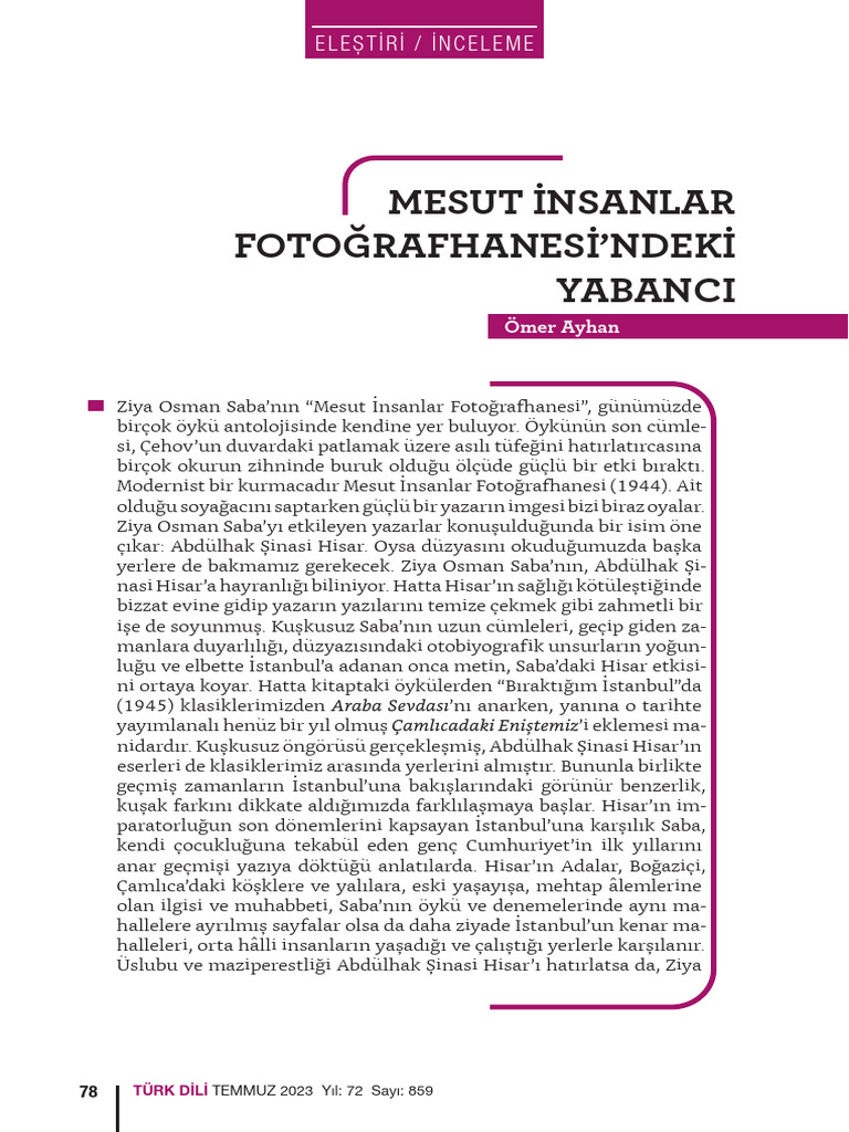 Omer Ayhan - E - MESUT INSANLAR FOTOGRAFHANESINDEKI YABANCI - 5 | PDF
