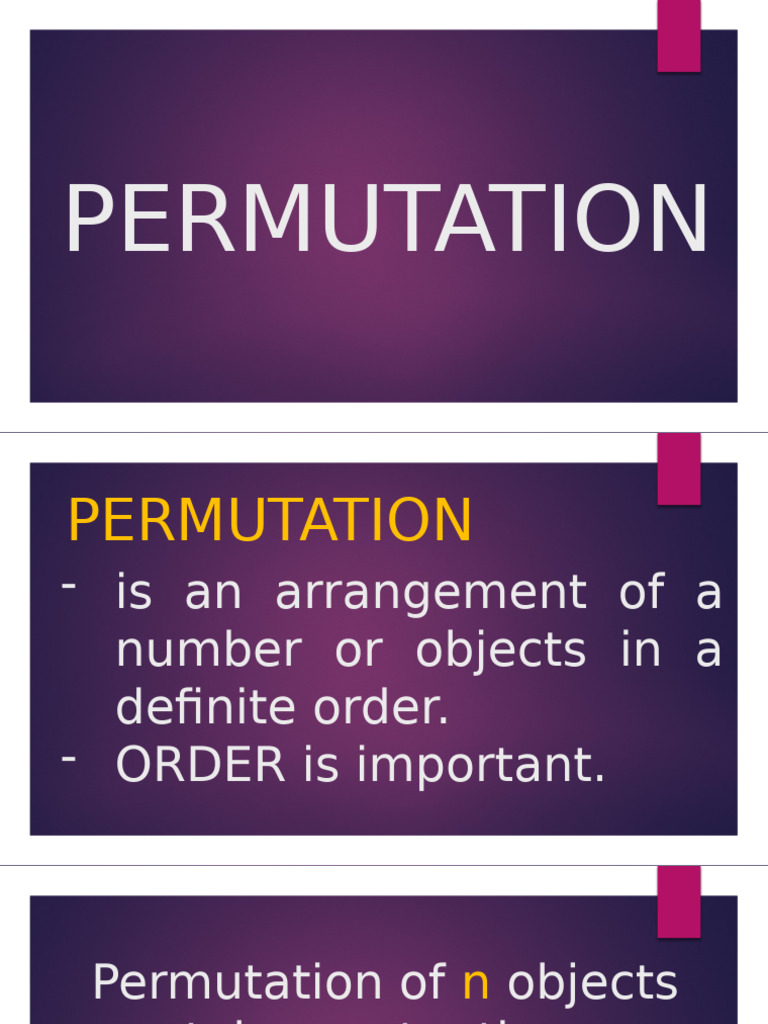 PERMUTATION | PDF