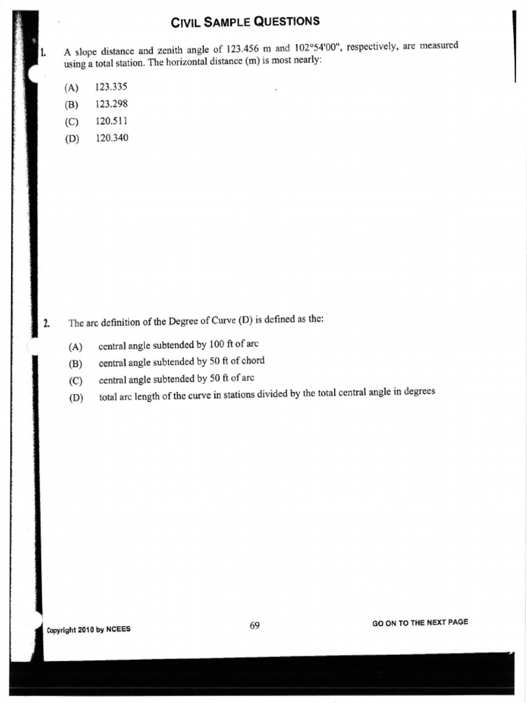 FE Civil Practice Exam_1 | PDF