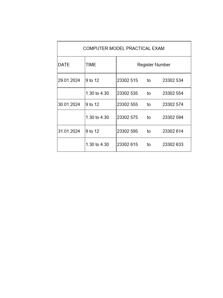 Computer Applications Practical Exam 2024 | PDF