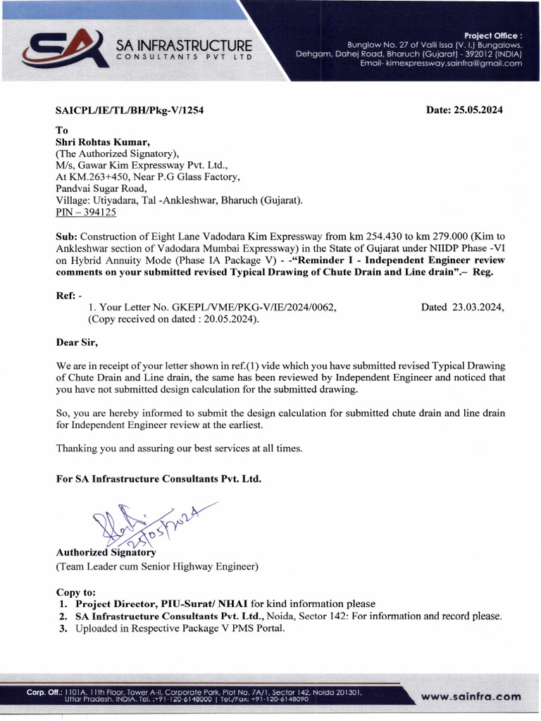 Chute Drain Design Review Request | PDF