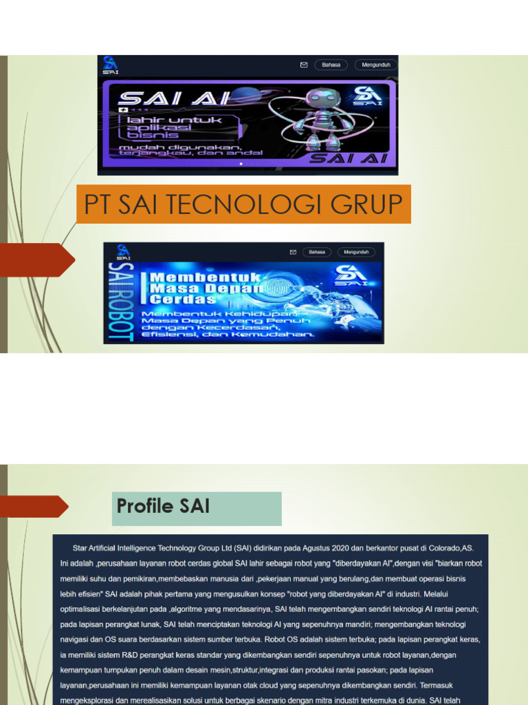 Bahan Presentasi PT Sai Terbaru | PDF