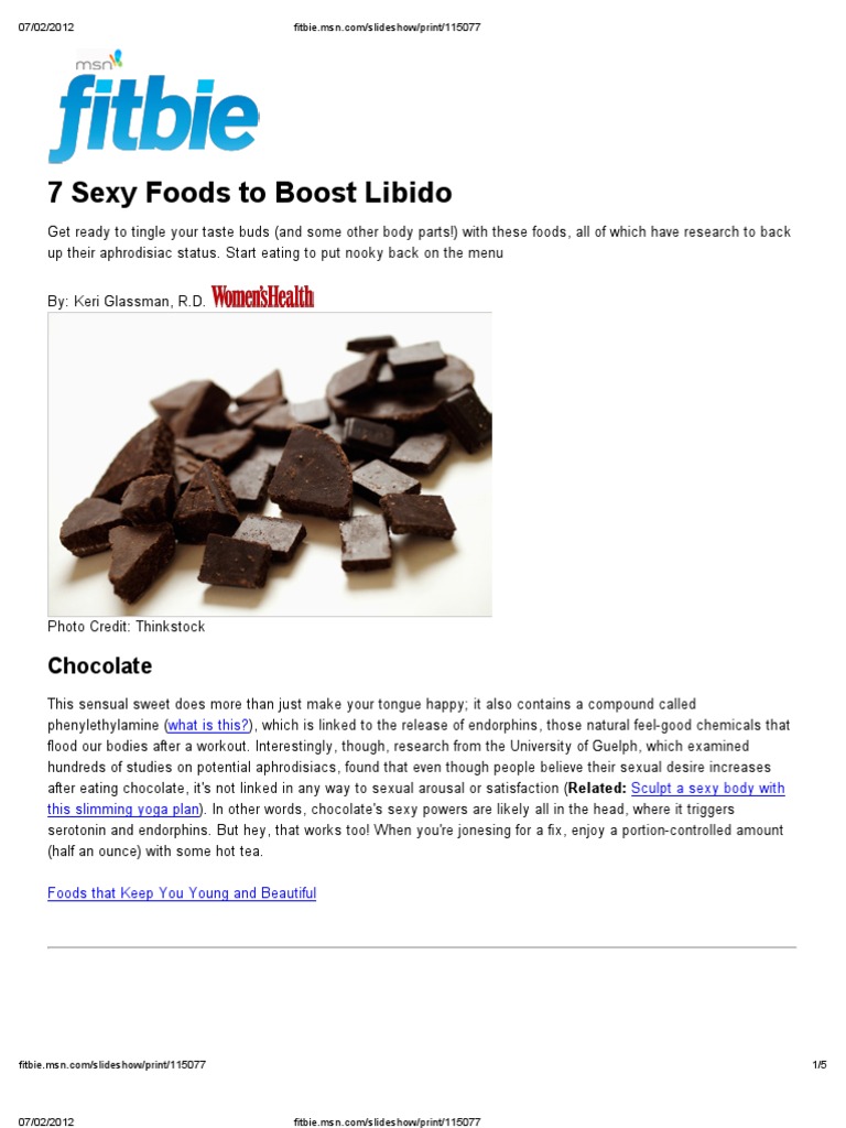 7 Sexy Food To Boost Libido | PDF | Foods | Sex