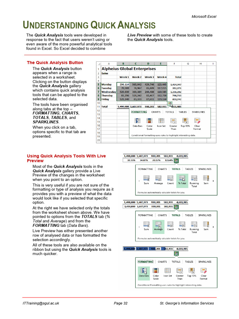 Excel Fundamentals Manual 拆分36 | PDF