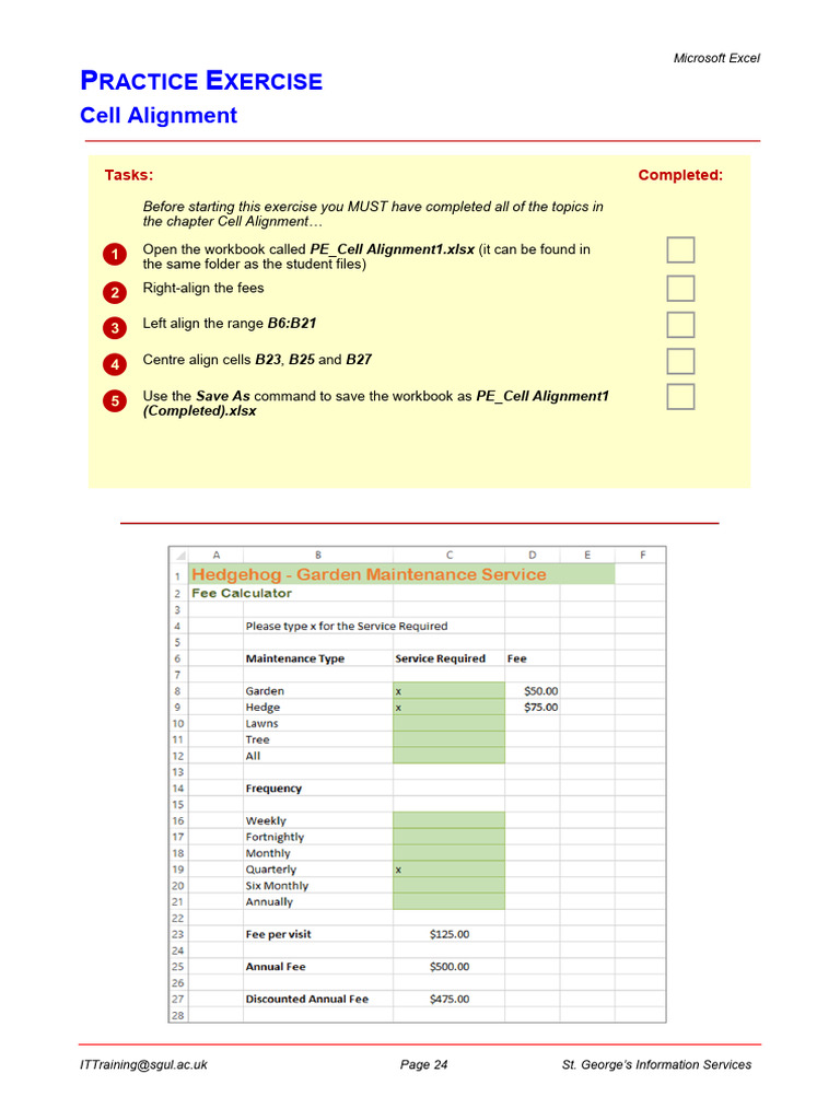 Excel Fundamentals Manual 拆分28 | PDF