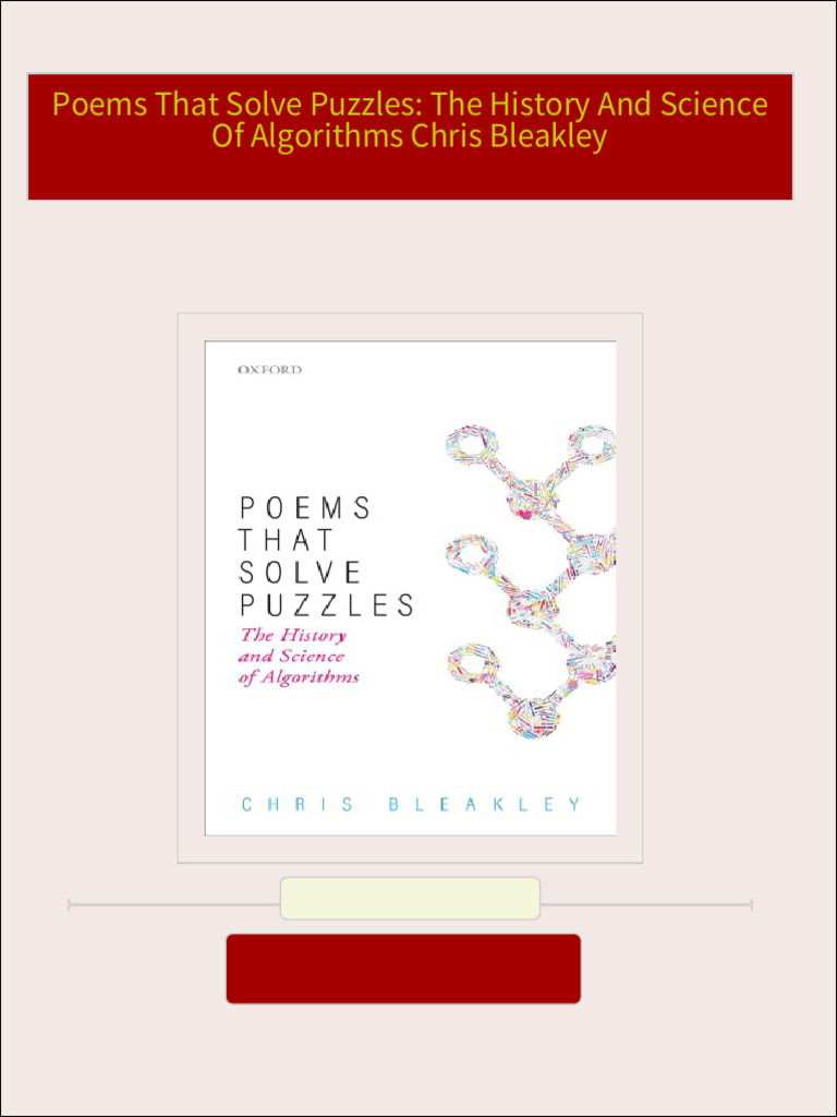 Complete Download Poems That Solve Puzzles: The History And Science Of ...