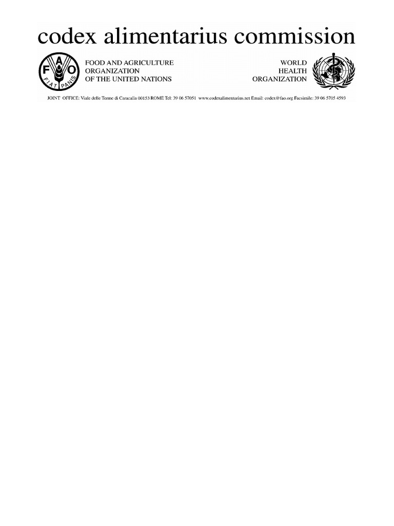 Codex Committee On Food Additives | PDF | Food And Agriculture ...