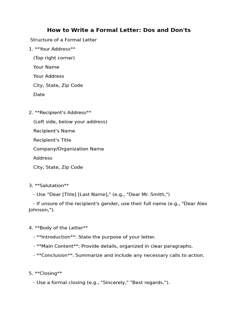 Formal Letter | PDF