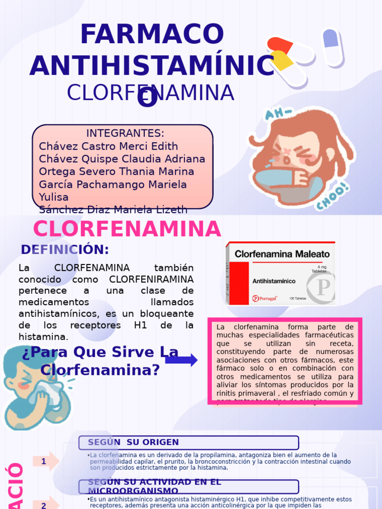 Clorfenamina: Uso y Clasificación | PDF