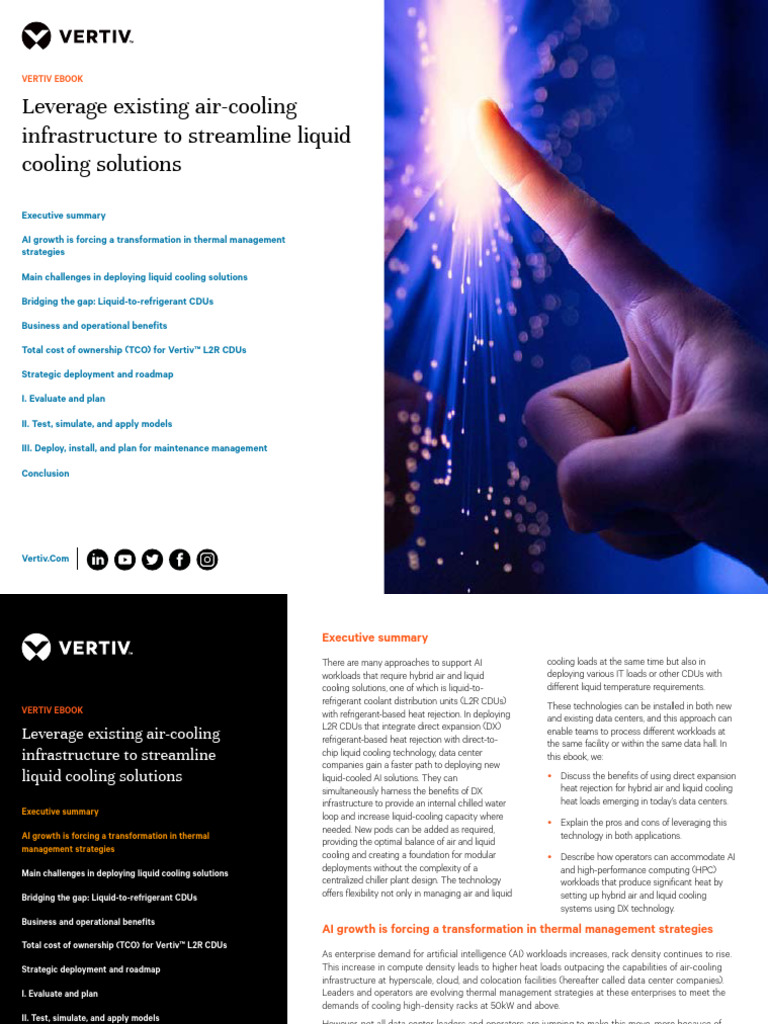 Optimizing Liquid Cooling with Vertiv CDUs | PDF | Data Center | Heat Pump
