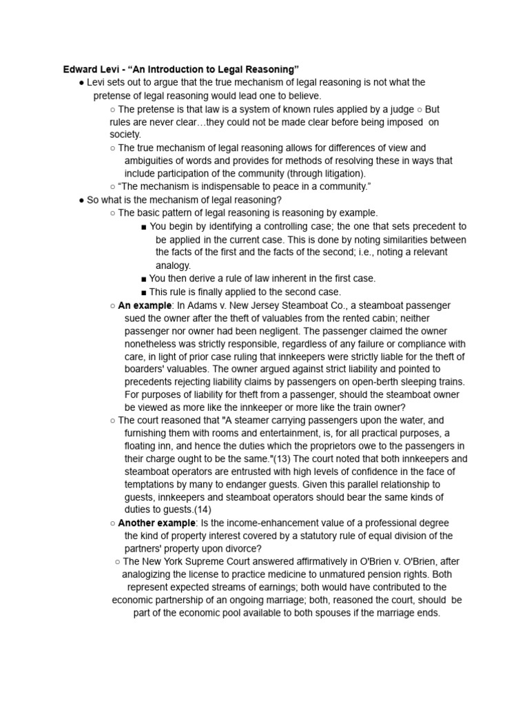 Understanding Legal Reasoning Mechanisms | PDF | Negligence | Legal ...