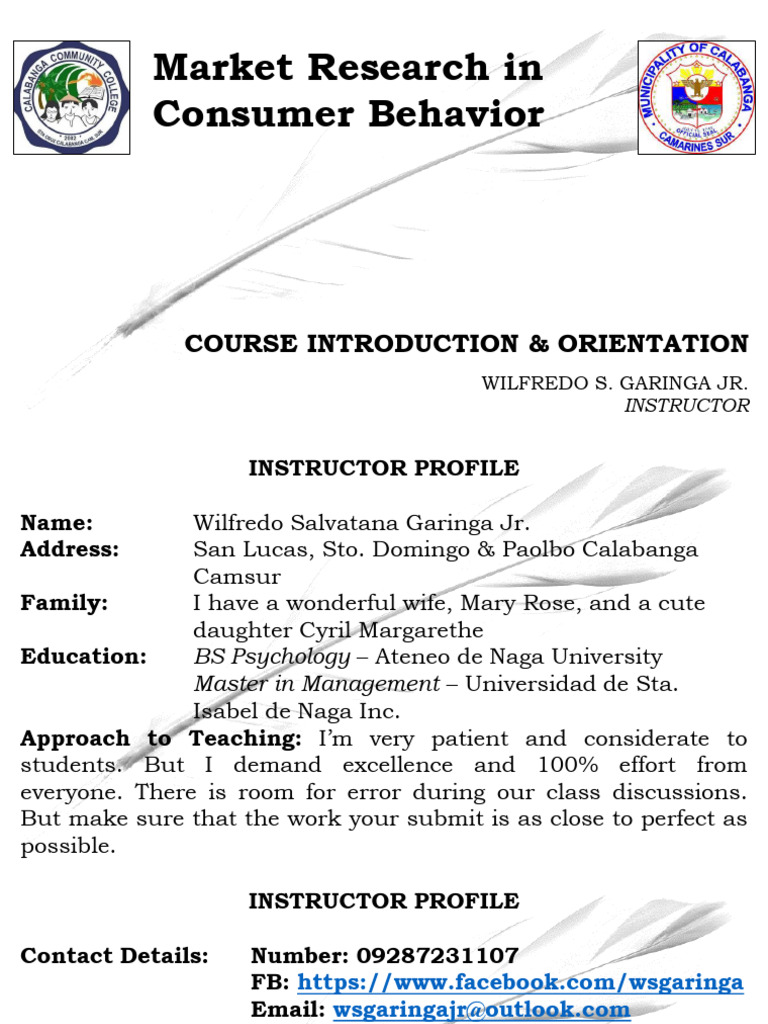 MRCB L0 Course Introduction and Orientation | PDF | Learning | Cognition