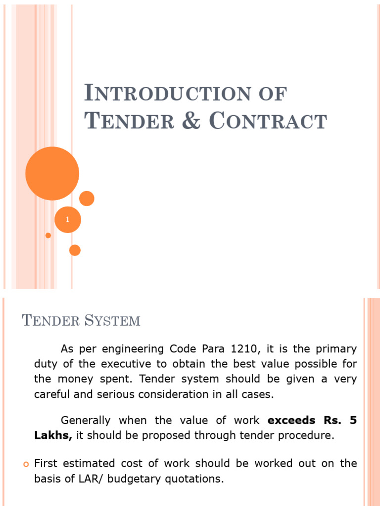 Tender and Contract MRT 07 | PDF | Business
