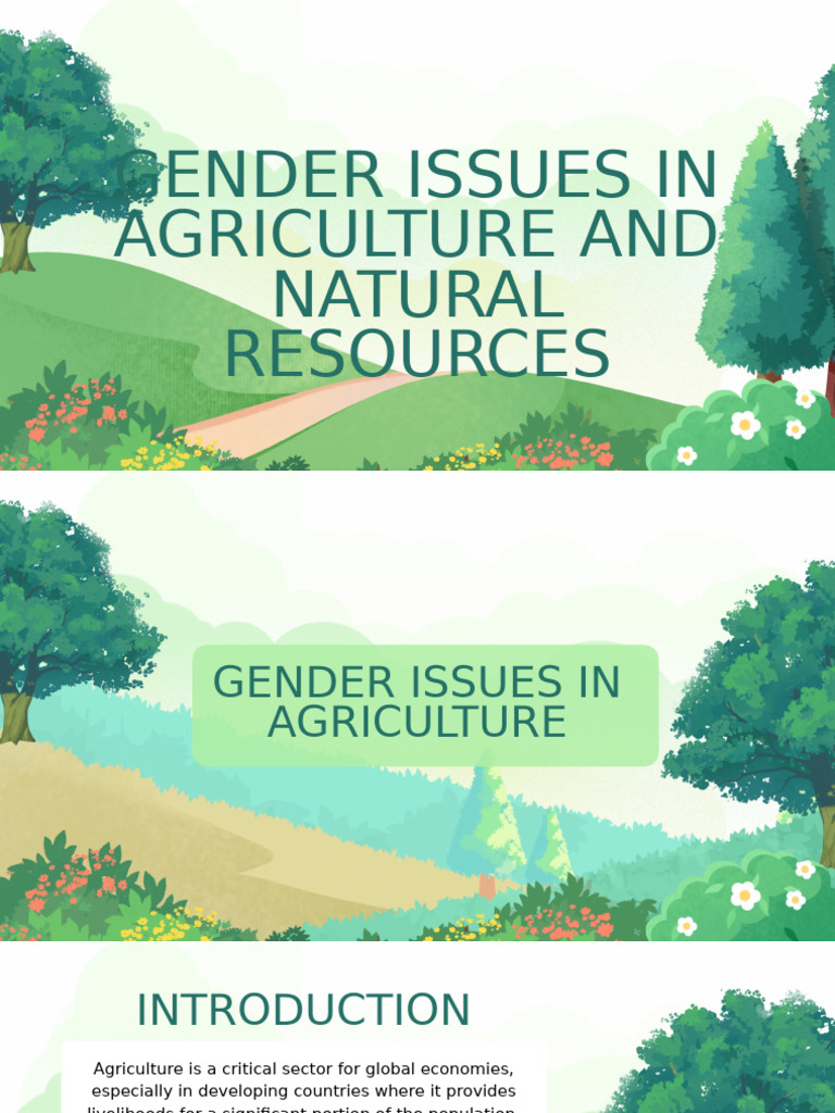 Gender Issues in Agriculture and Natural Resources GROUP 8 | PDF ...