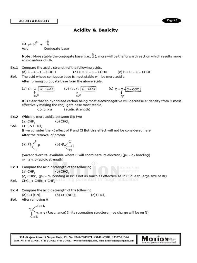 Acidity and Basicity | PDF | Amine | Acid
