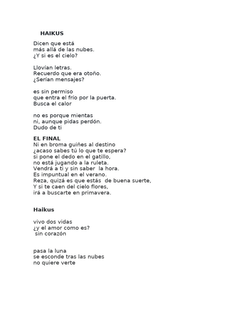 Haikus | PDF