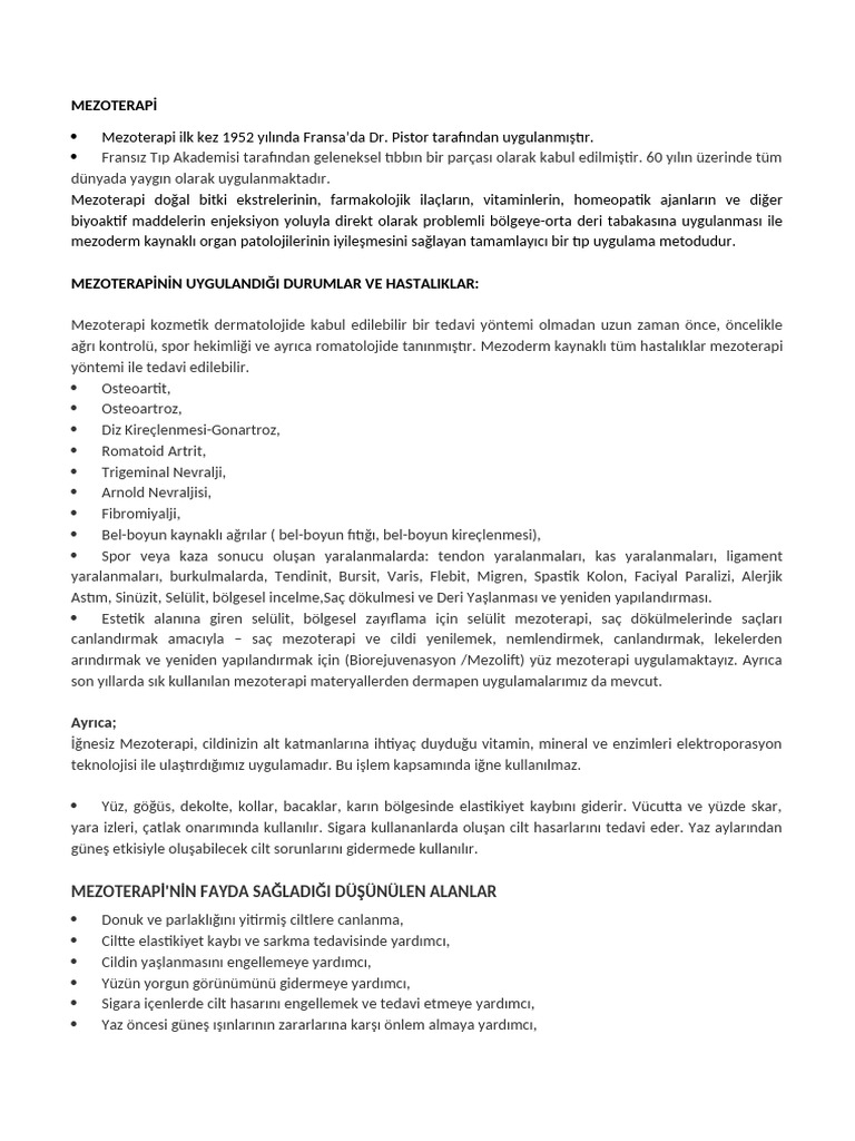 Mezoterapi | PDF