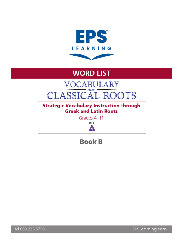 Vocabulary From Classical Roots, Book B Word List | PDF