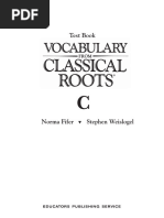 Vocabulary From Classical Roots, Book 4, Grade 4, Teacher's Guide ...