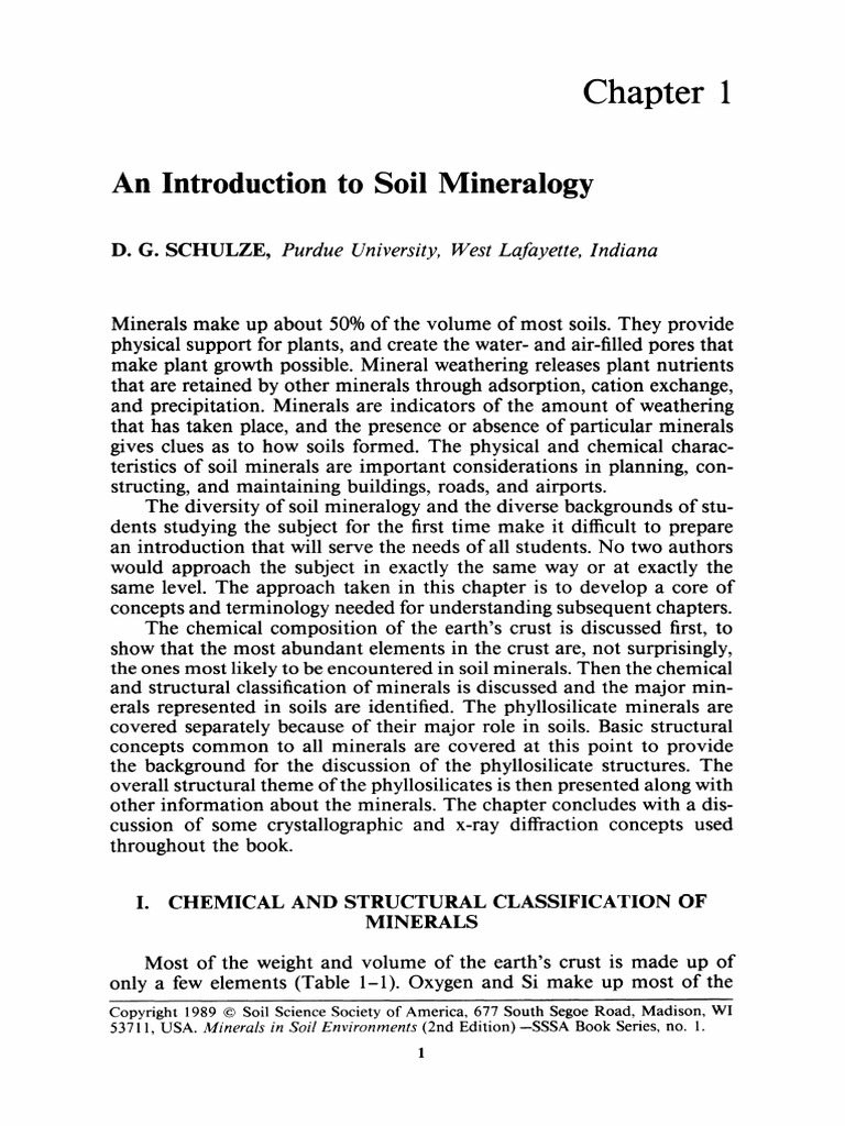 Chapter 1 An Introduction To Soil Mineralogy | PDF | Minerals | Tetrahedron