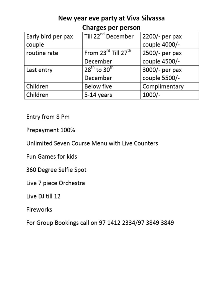 Early Bird Per Pax Couple | PDF