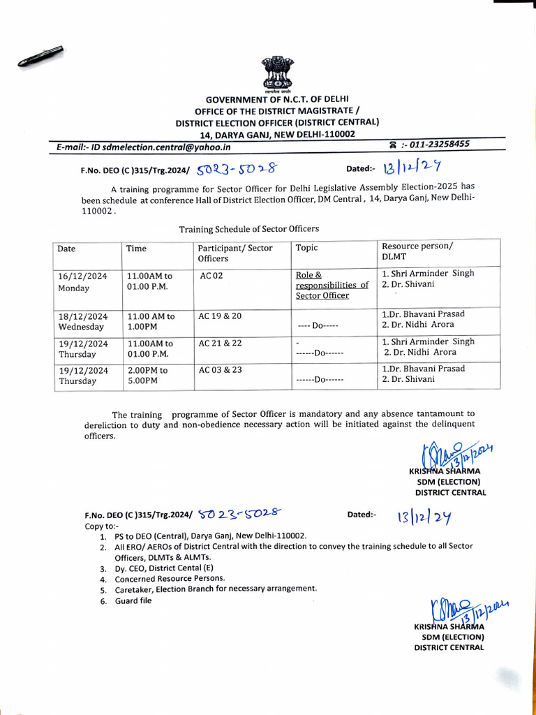 Training of Sector Officer, ALMT, (3) | PDF