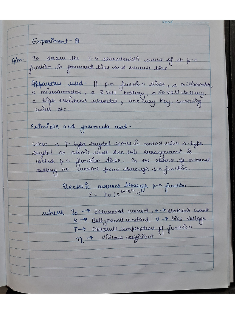 Physics Experiment 8 | PDF