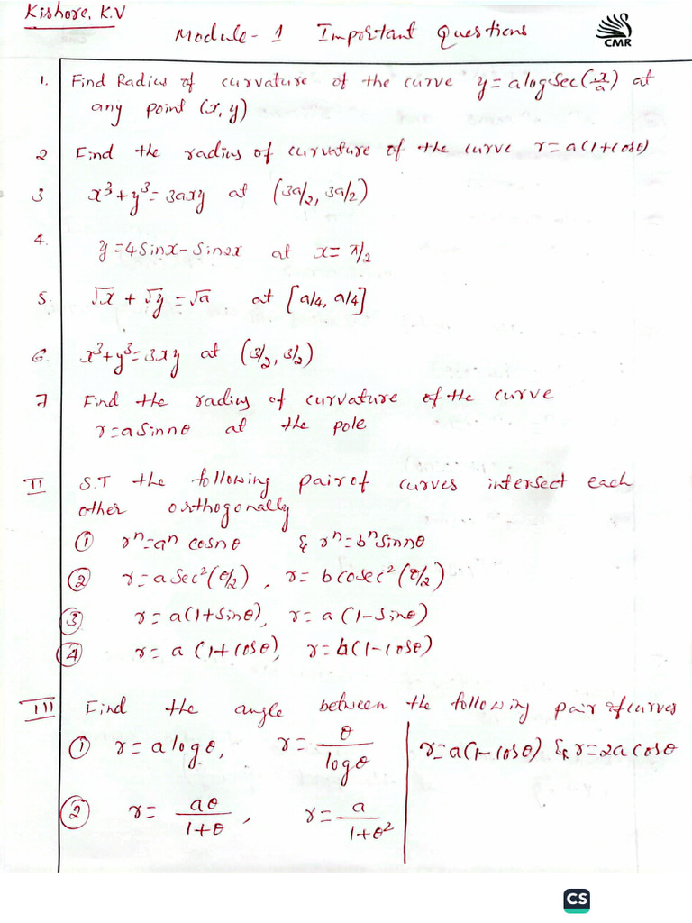 Module 1 (Important Questions) | PDF