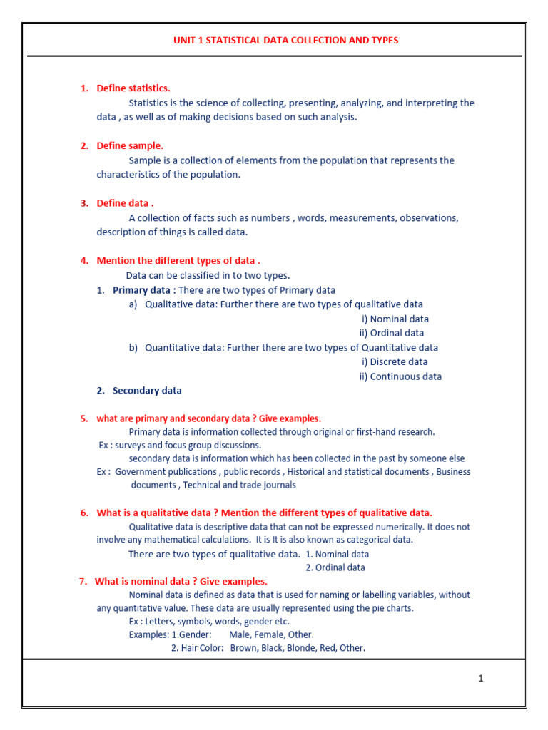 SAA-LAB-UNIT1-QA | PDF | Data | Statistics SAA-LAB-UNIT1-QA | PDF | Data | Statistics