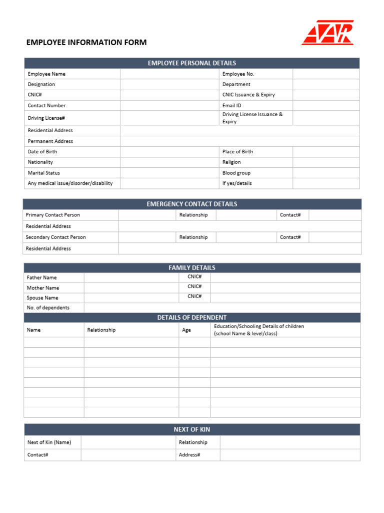 RBAE New Employee Form - 2023 | PDF | Government And Personhood