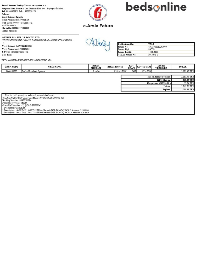 TR-Invoice_Bedsonline | PDF