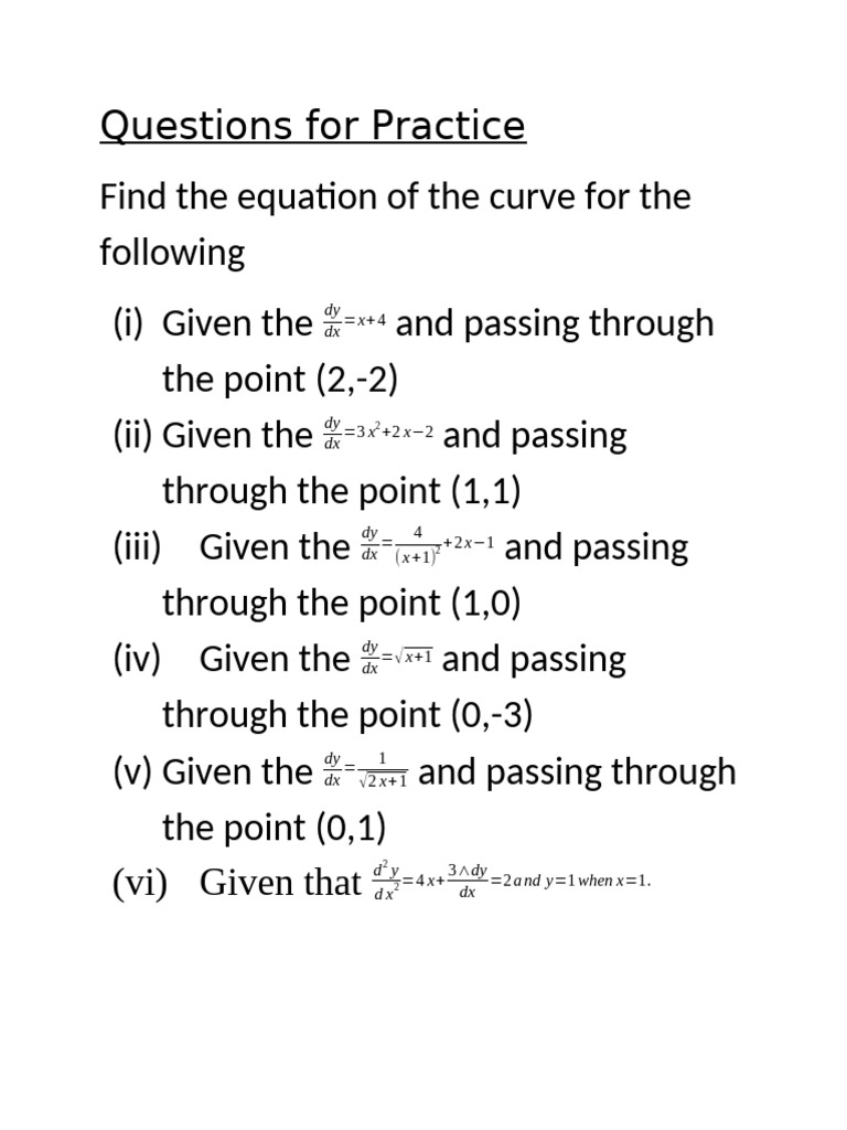 Questions for Practice | PDF