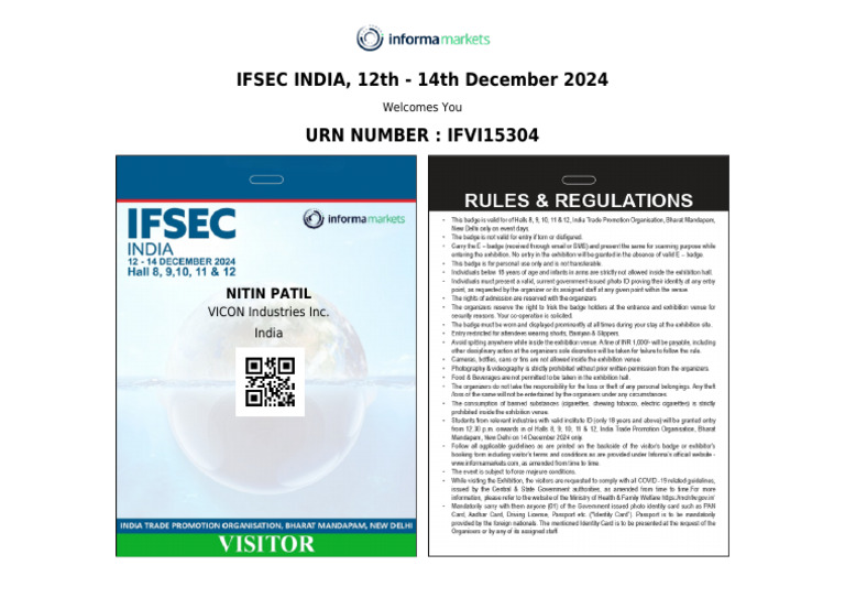 IFVI15304i - ifsec delhi | PDF
