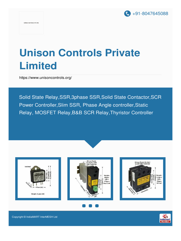 Unison Controls Private Limited | PDF | Amplifier | Relay