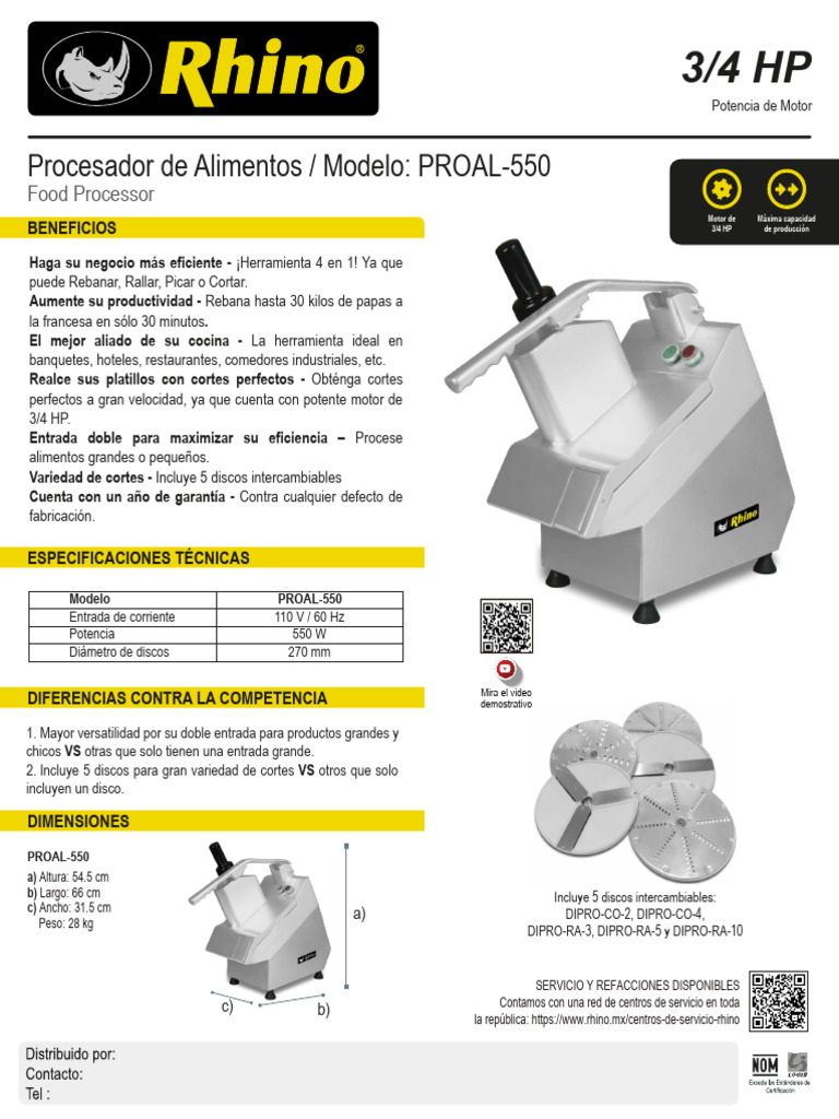 Ficha Tecnica Proal 550 N | PDF