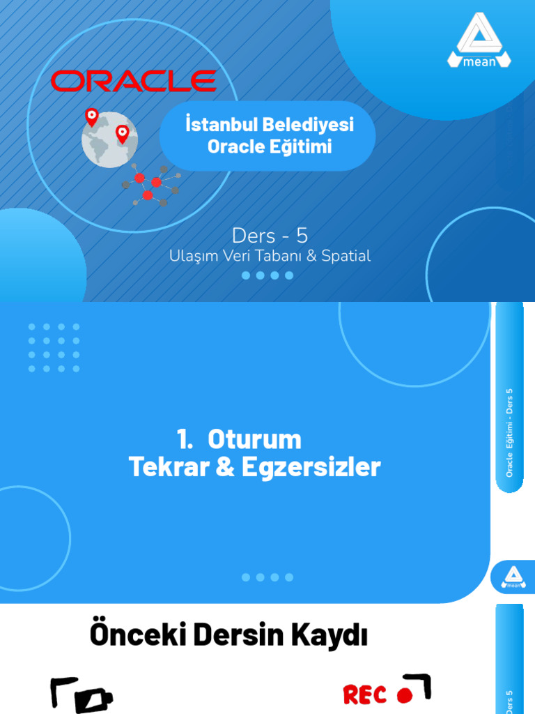 Oracle Spatial & Database Eğitimi 5 - Ödev & Spatial _ 17 Ağustos | PDF