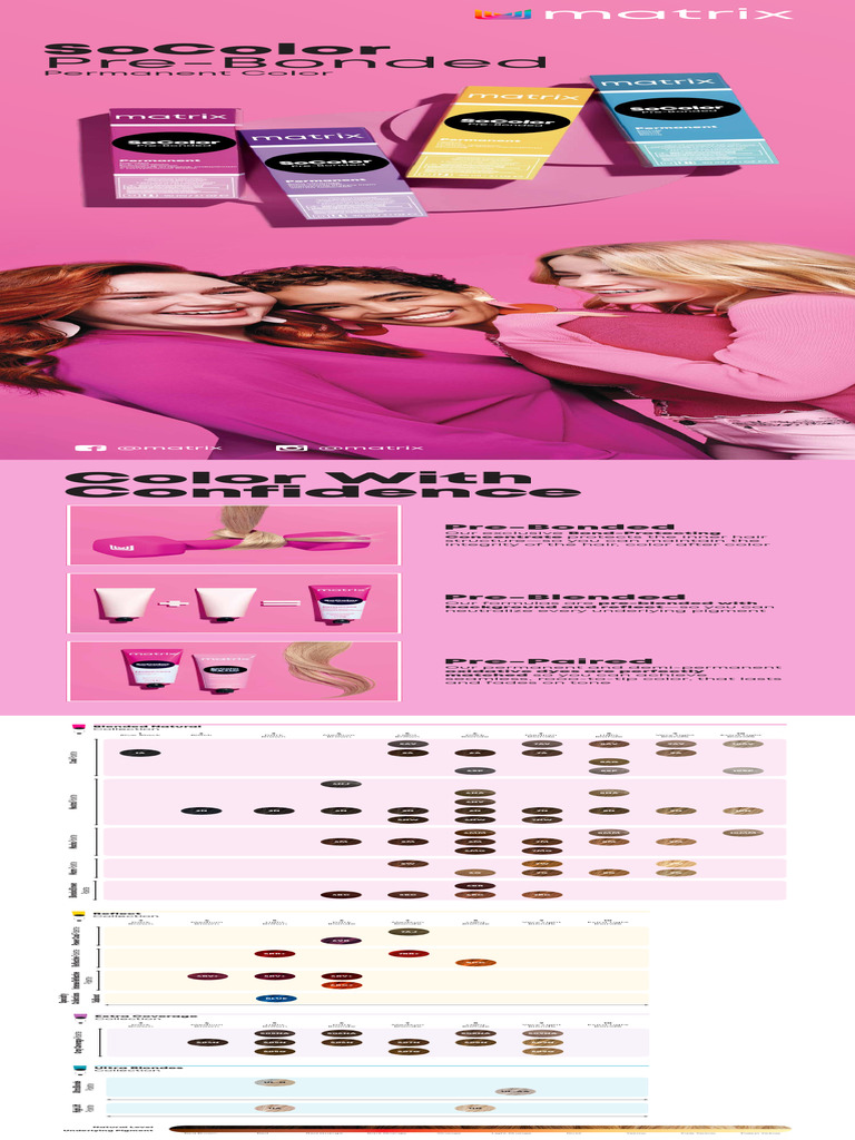 SoColor Shade Chart Mobile | PDF | Brown | Blond