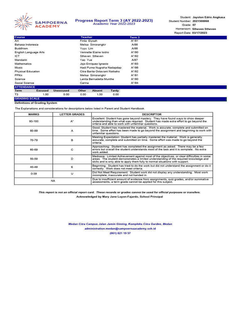 Progress Report Term 3 (AY 2022-2023) | PDF | Cognitive Science | Cognition