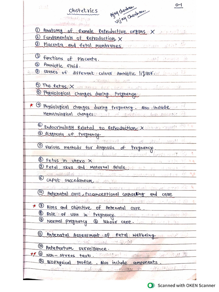 Obstetrics Important (New) | PDF